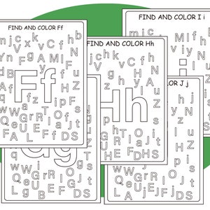 Upper & Lowercase Alphabet Printable Coloring Worksheets for Preschool ...
