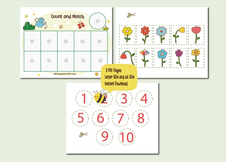 Cuenta hasta diez, Imprimible para niños pequeños, Matemáticas ...