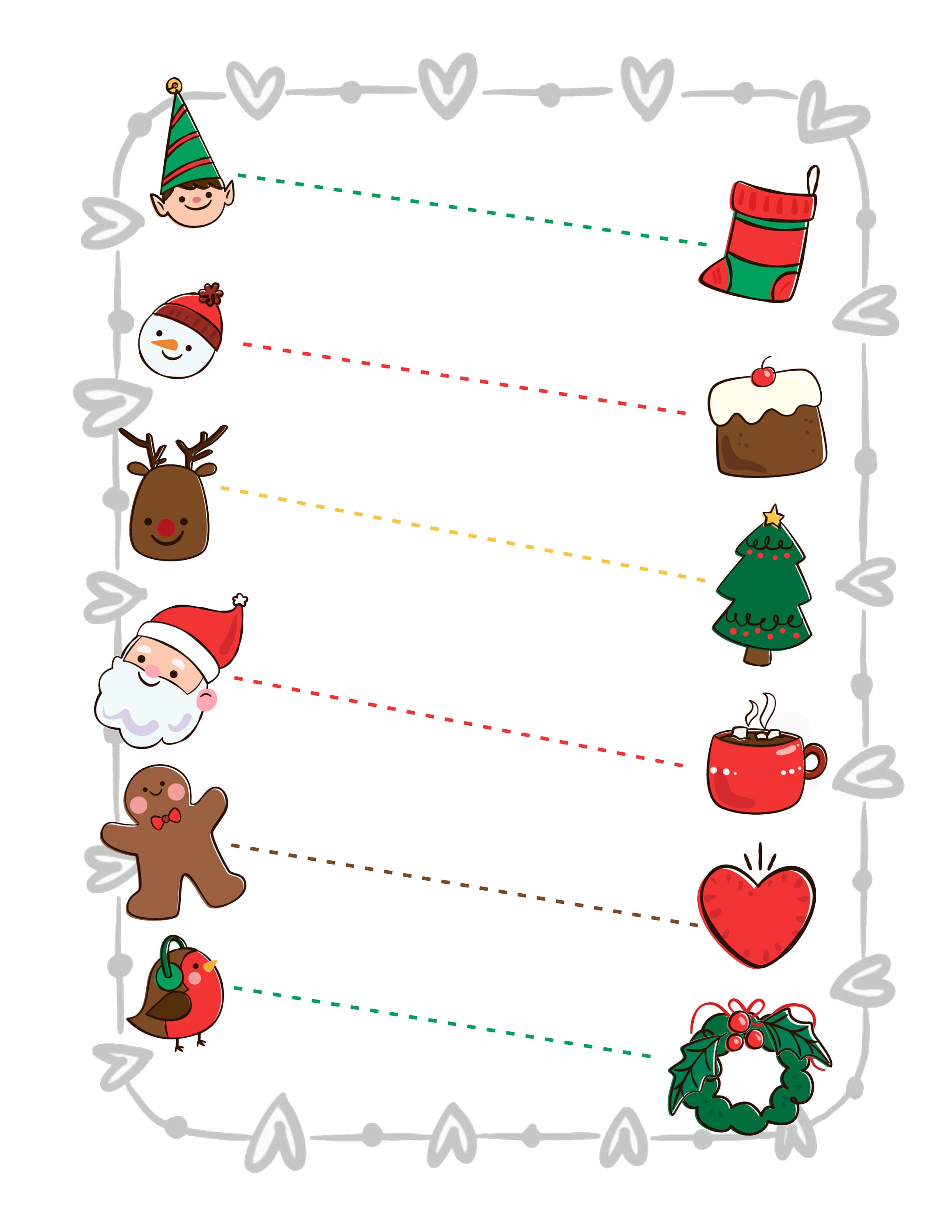 Line Tracing Printable Christmas Activity for Kids,preschool Line ...