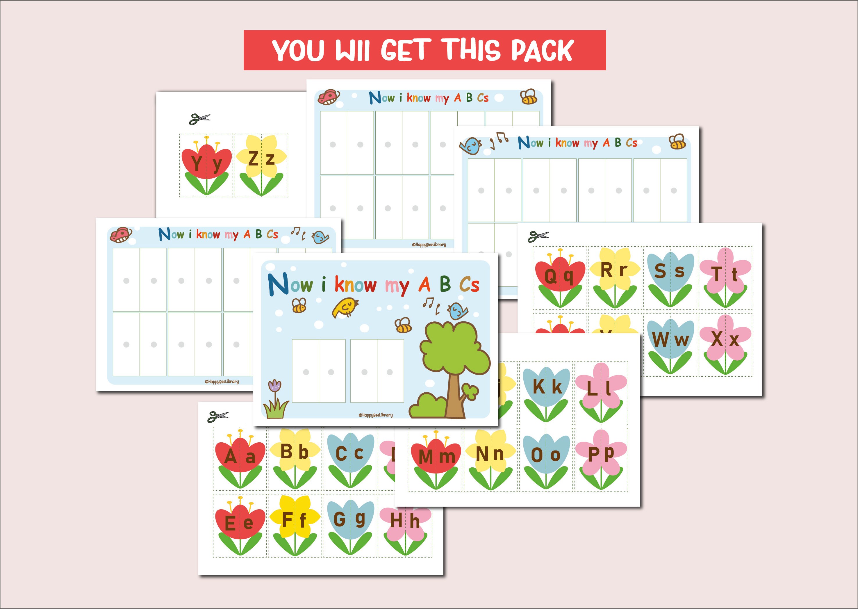 Alphabet Matching Activity Letter Match Montessori Printable Upper ...