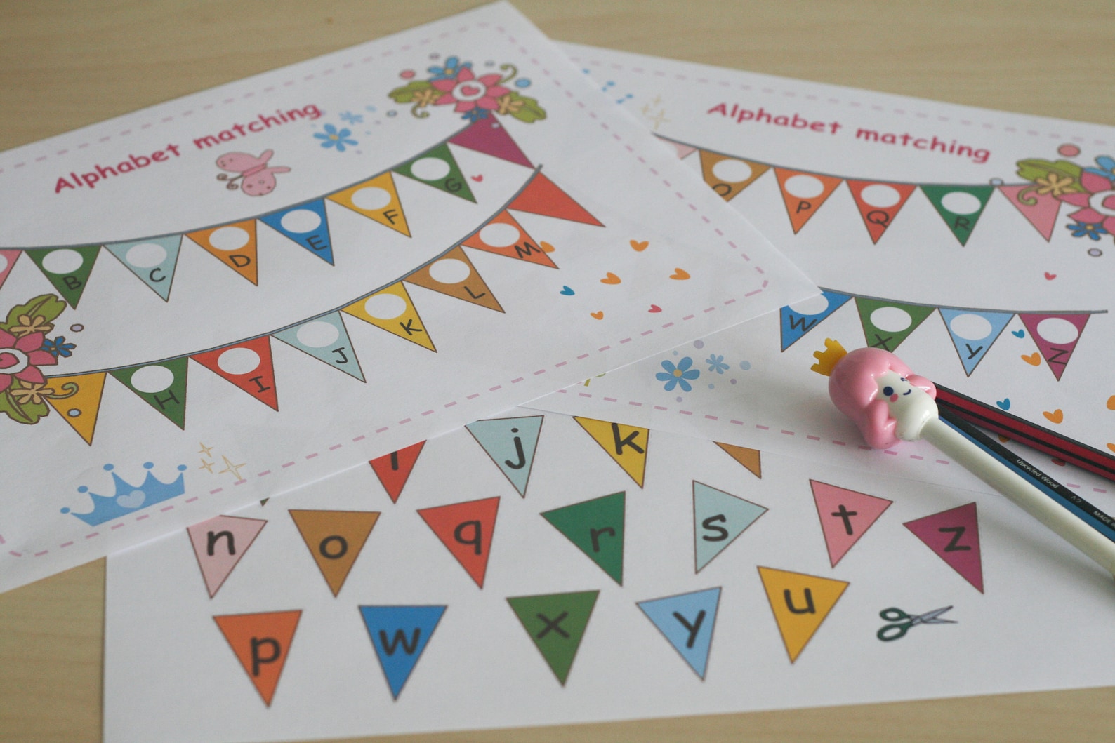Alphabet Matching Activity ,princess Alphabet Maching,uppercase and ...