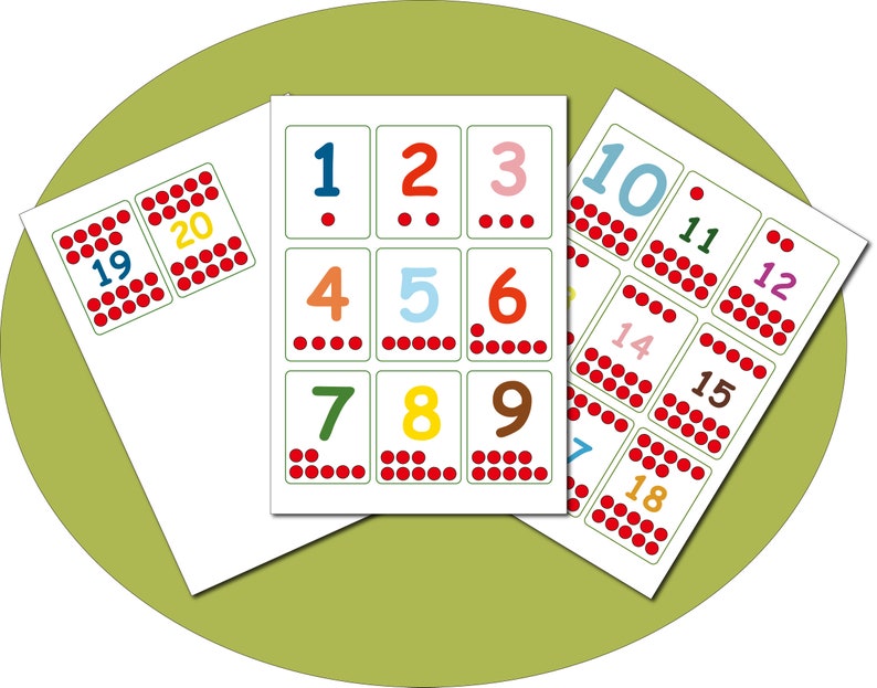 Number Printable Flashcards, Busy Book, Flash Cards, Baby Flash Cards ...