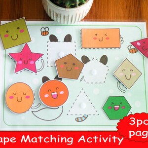 Shape Matching Activity, Shapes Printable, Learning Pages, Toddler ...