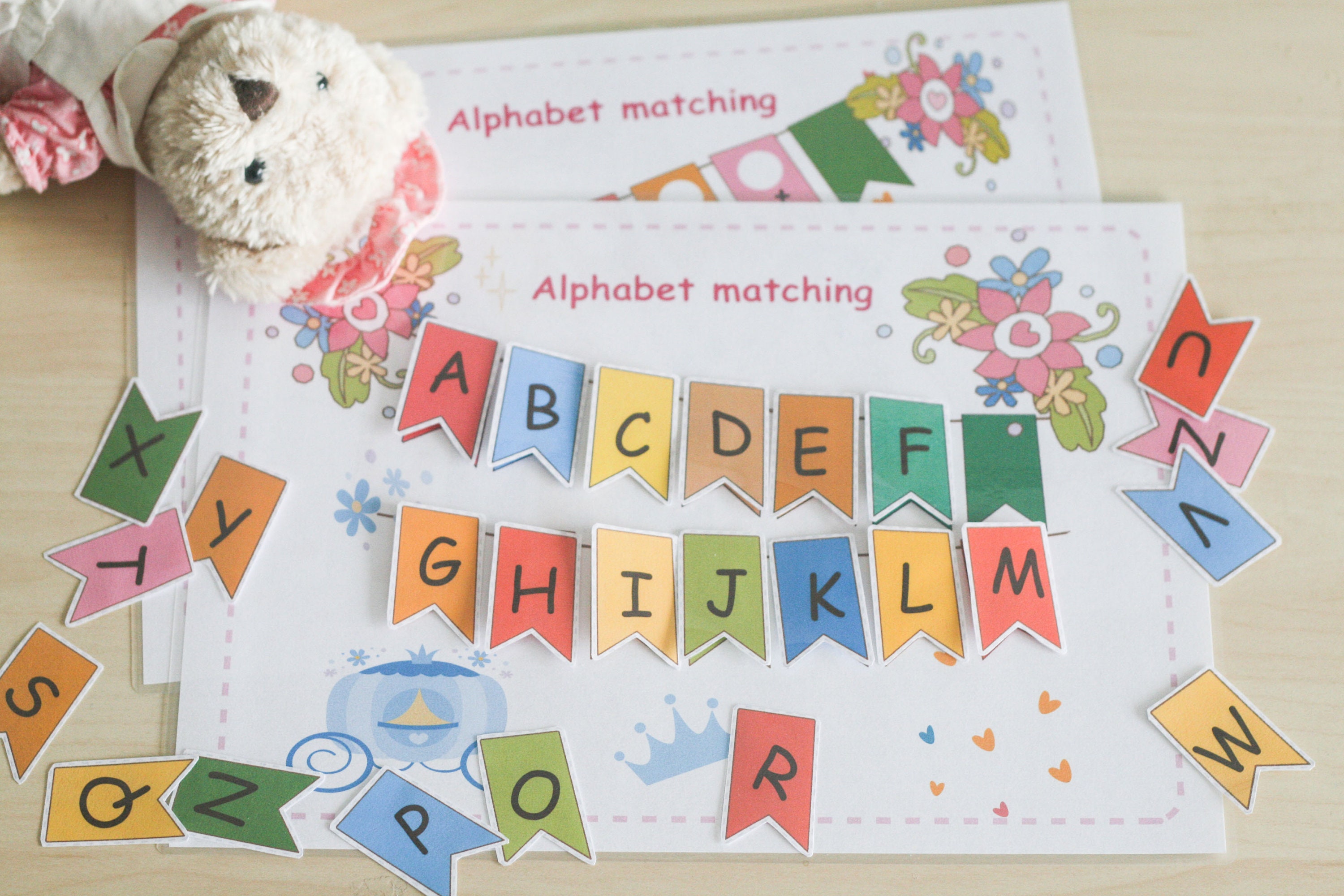 Alphabet Matching Activity ,princess Alphabet Maching,uppercase and ...