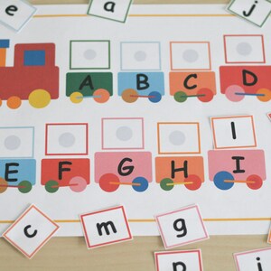 Alphabet Matching Activity ,train Alphabet Maching,uppercase and ...