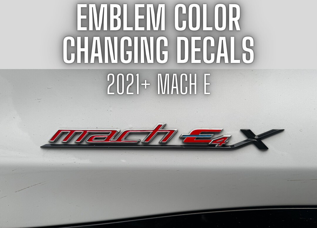 2021-2023 Mustang Mach E Door Emblem Color Personalization Decals ...