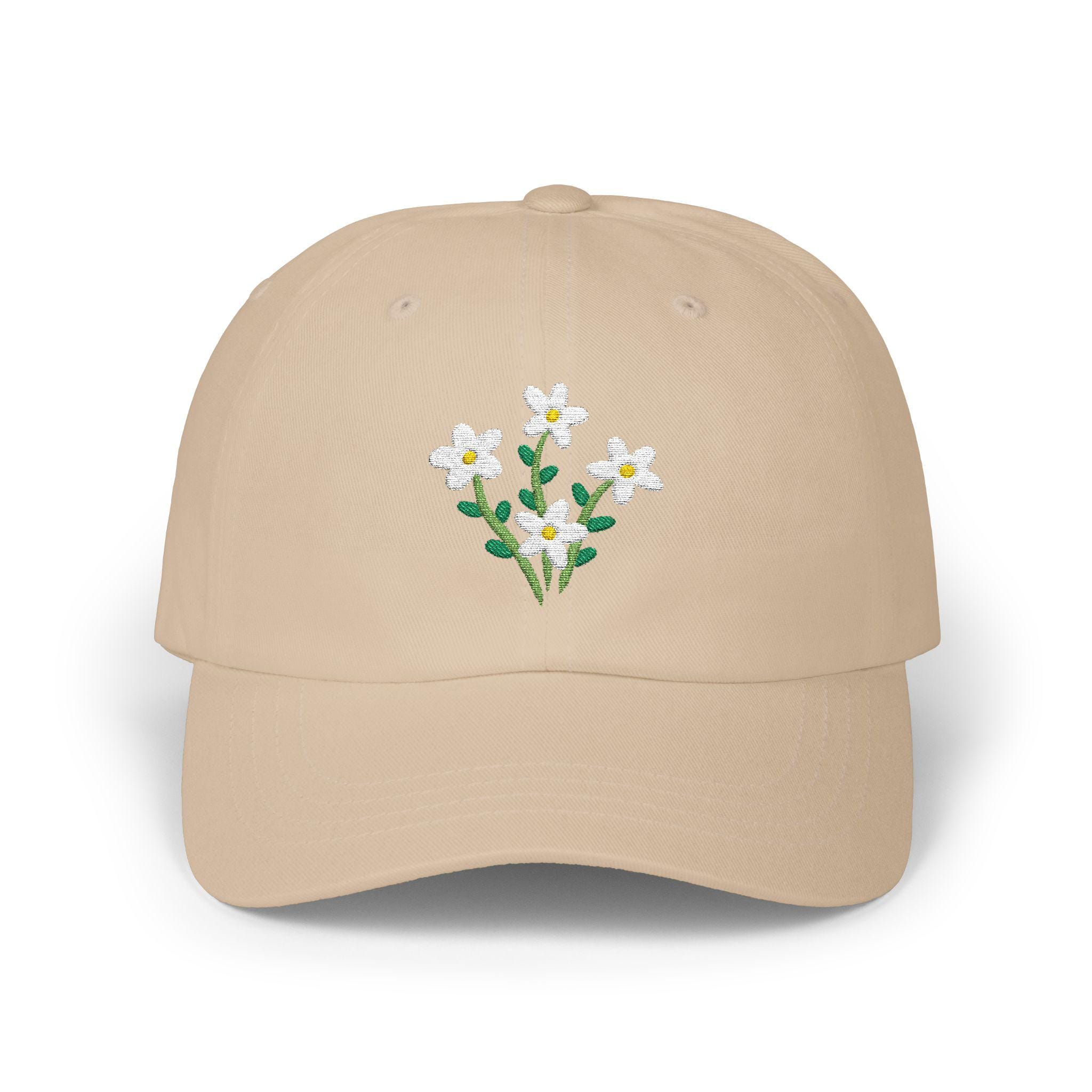 Embroidered Daisy, Ladies Baseball Cap, Sun Hat for Women, Daisy ...