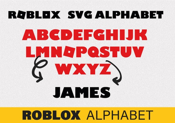 Roblox Svg Font Roblox Alphabet Roblox Gfx lettera Roblox | Etsy