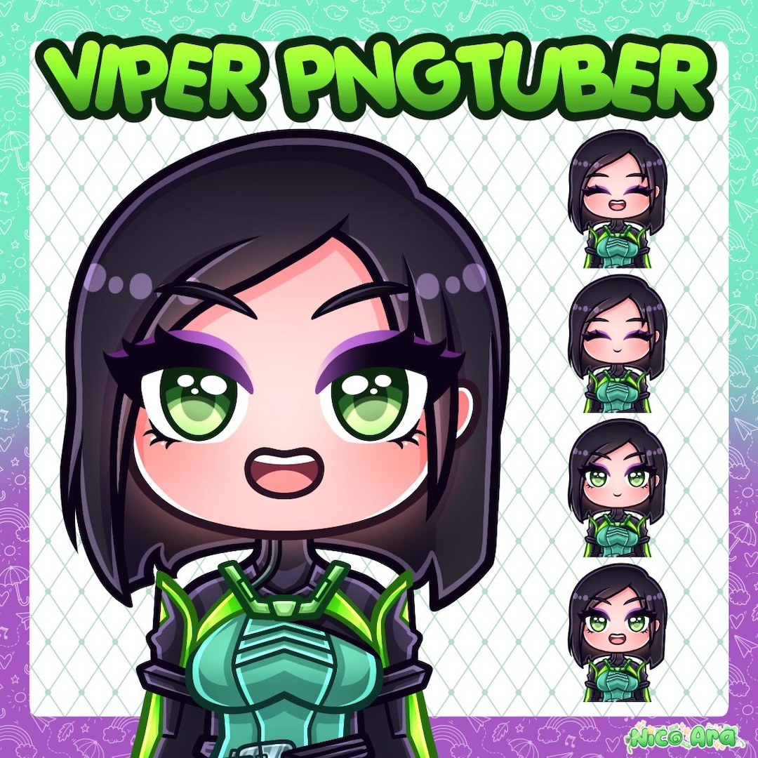 Viper VALORANT Chibi Pngtuber Model for Twitch/youtube | Vtuber Model ...