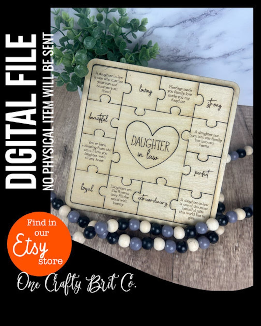 Daughter in Law Puzzle - DIGITAL FILE - Etsy