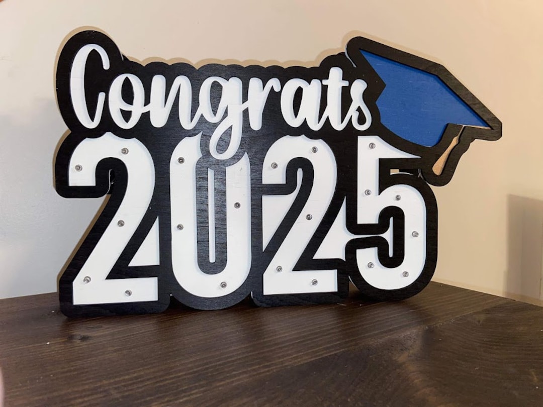 Grad 2025 Lamp - DIGITAL FILE 1/8" Material - Etsy