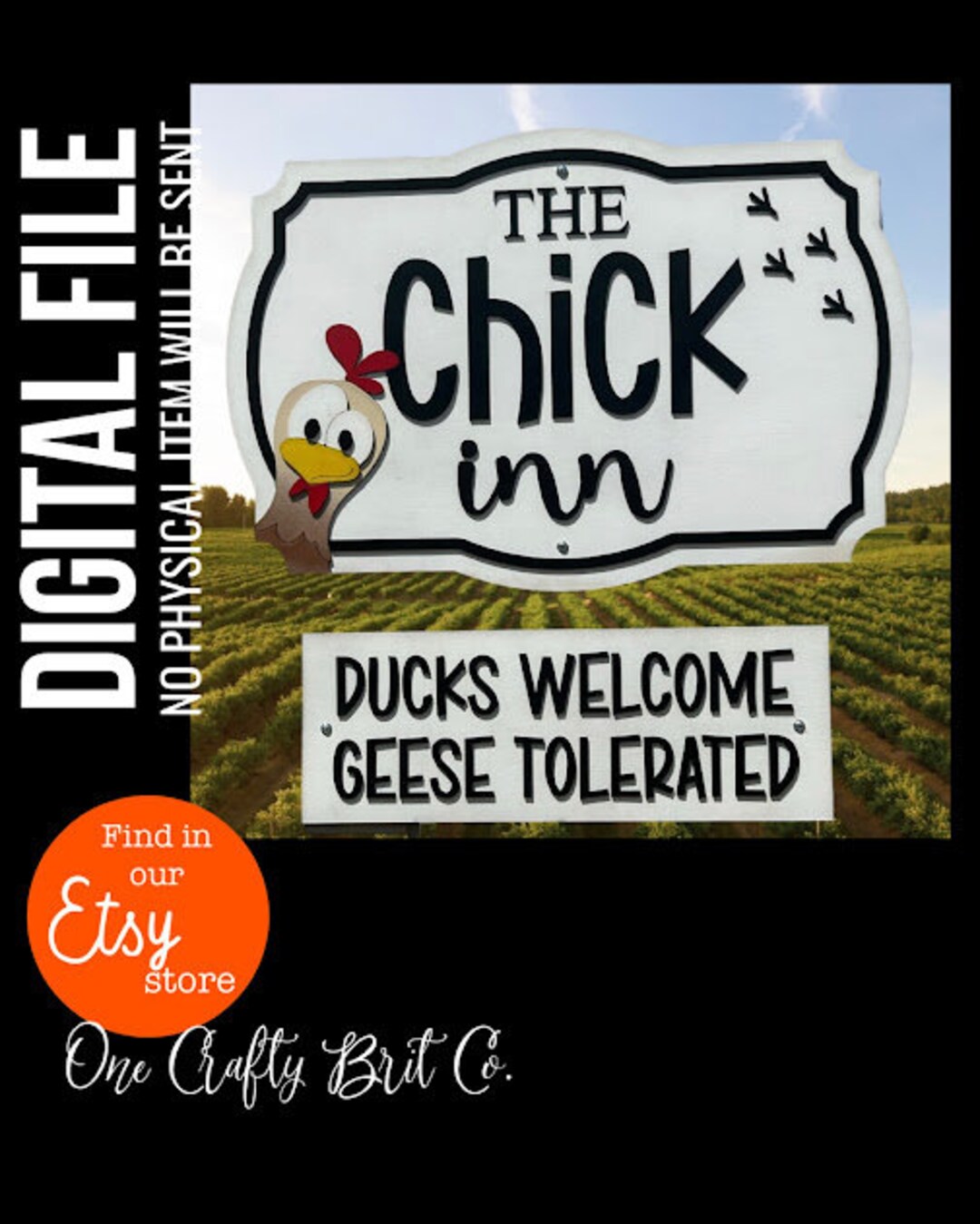 Chicken Coop Chick - Inn Ducks Geese Sign Resizeable - DIGITAL FILE - Etsy
