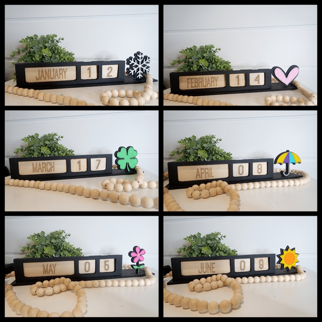 Interchangeable Desktop Calendar -DIGITAL FILE - Etsy