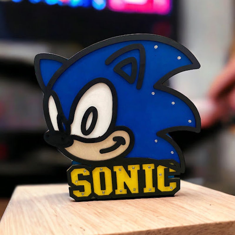 Sonic the Hedgehog Lamp - Etsy