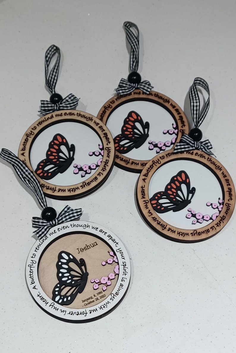 Layered Butterfly Memorial Ornament DIGITAL FILE - Etsy