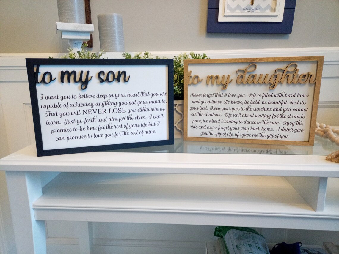 To My Son Sign and Stand DIGITAL FILE son File Only - Etsy