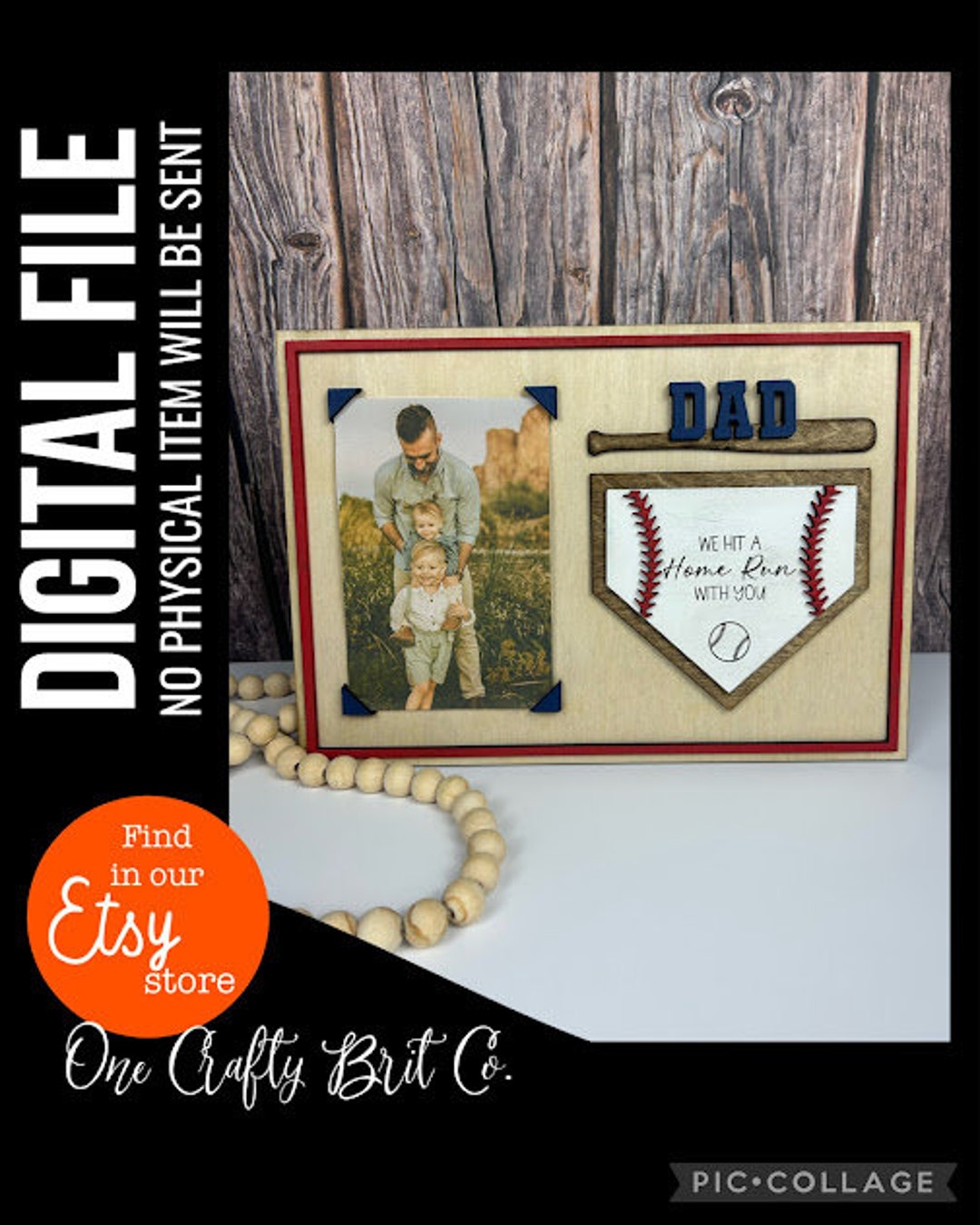Mom Dad Baseball Frame - DIGITAL FILE - Etsy