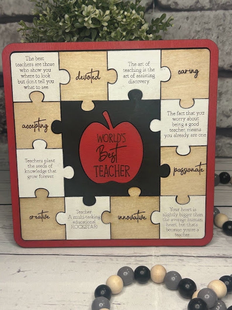 Teacher Puzzle DIGITAL FILE - Etsy