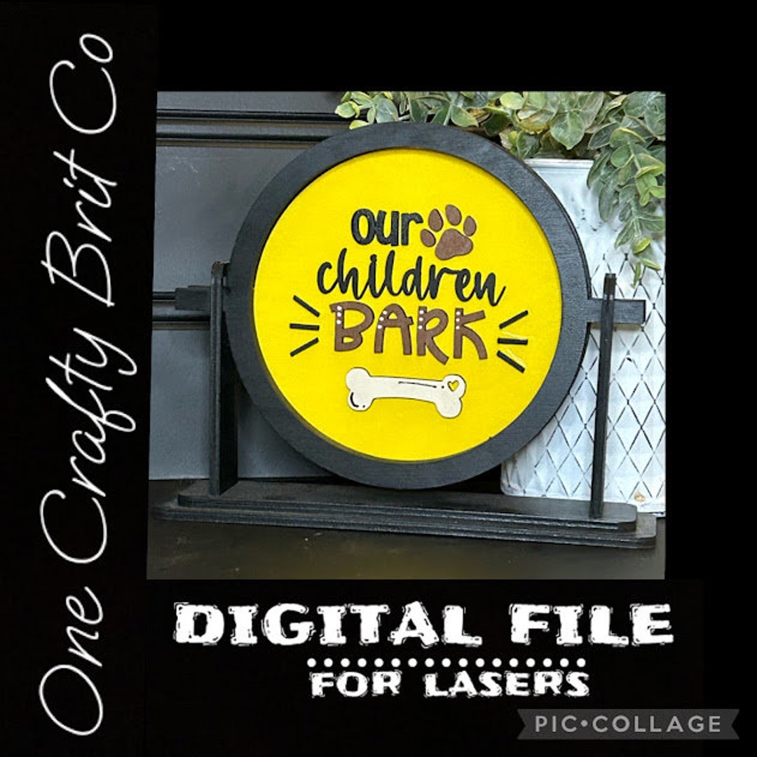 Our Children Bark Insert Only DIGITAL FILE includes Round and Square ...