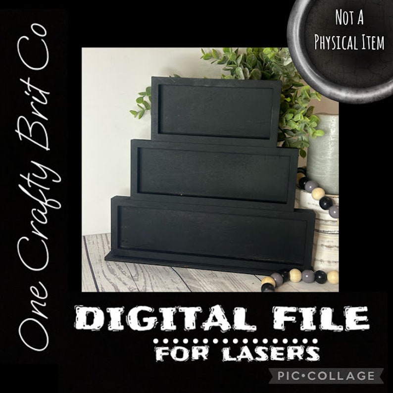 Stacked Block Frame DIGITAL FILE includes Tabletop and - Etsy