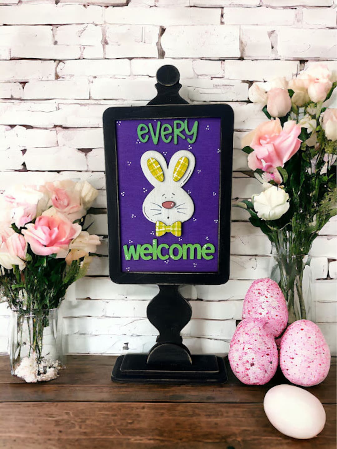 Every Bunny Welcome Insert Only - DIGITAL FILE (for Rectangular Frame ...