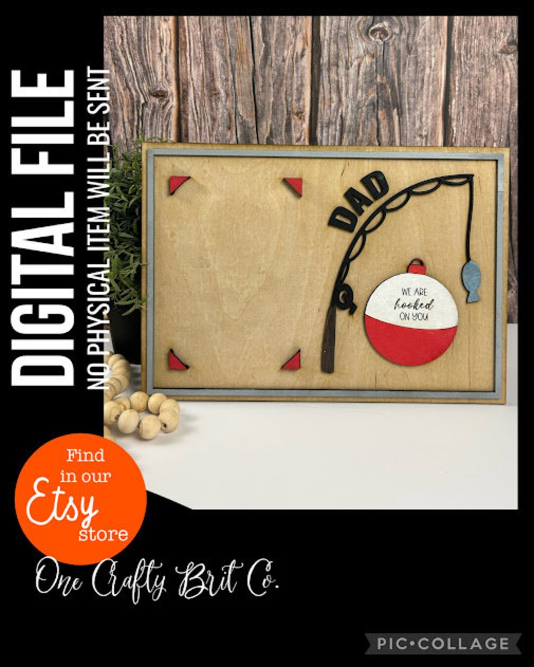 Mom Dad Fishing Frame - DIGITAL FILE - Etsy