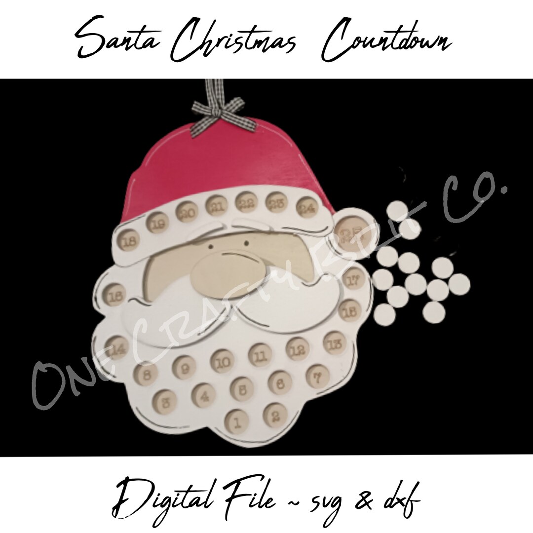 Santa Christmas Countdown - DIGITAL FILE - Etsy