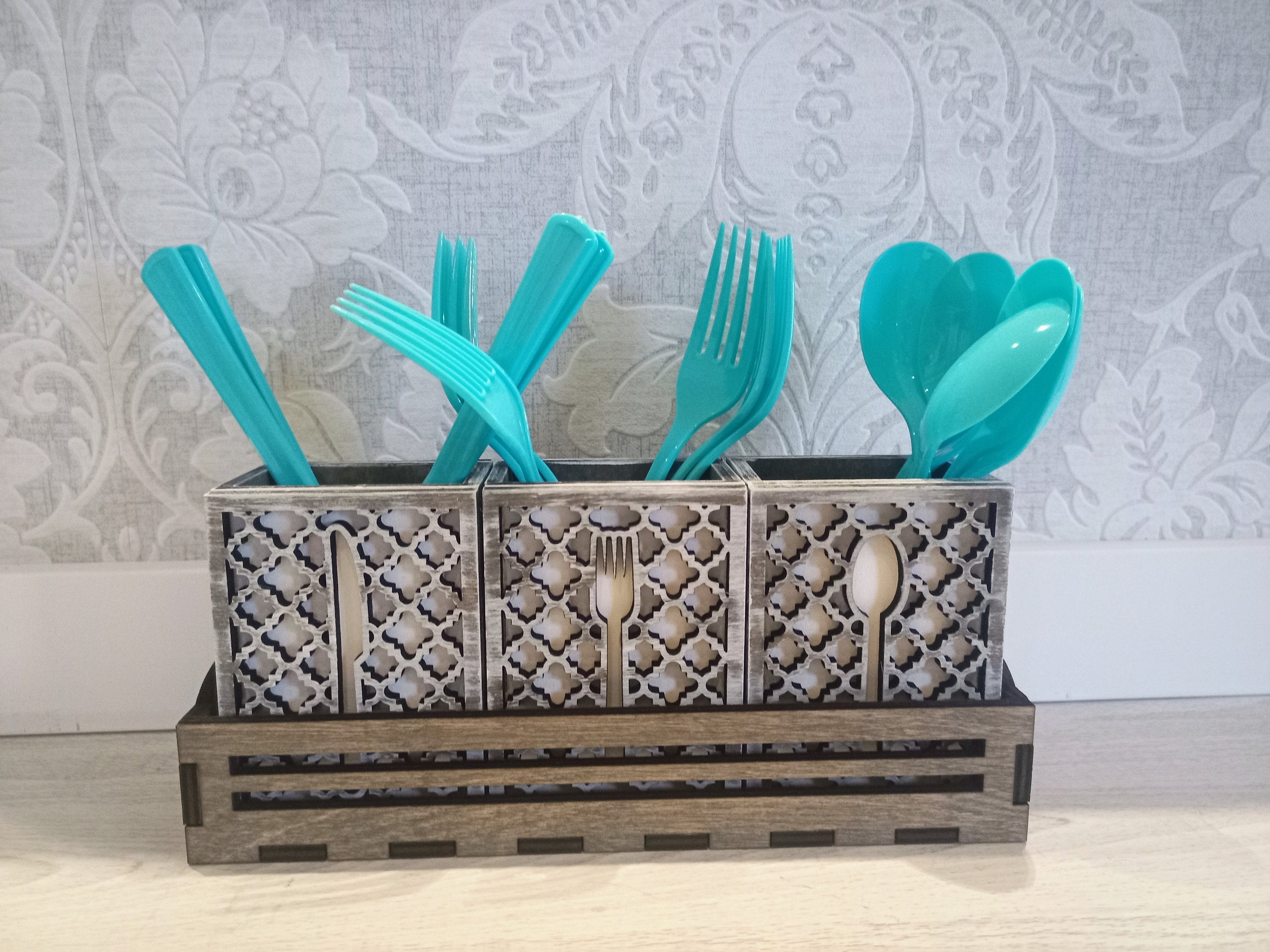 Cutlery Holder Caddy Basket Knives Forks Spoons - DIGITAL FILE - Etsy