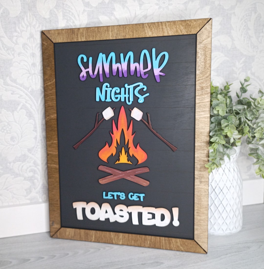 Campfire Toasted Marshmallow Sign - Etsy