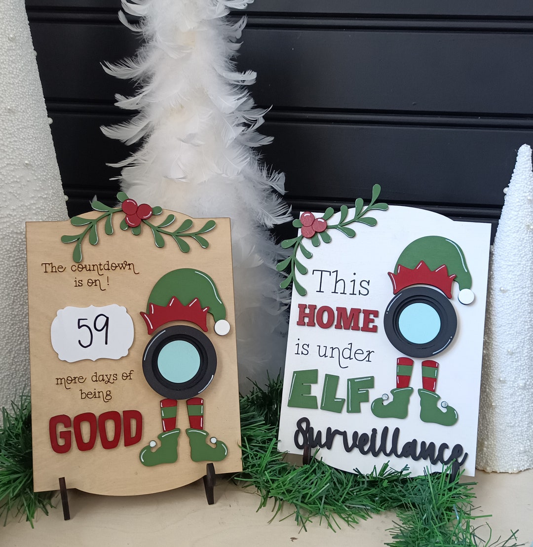 Elf Surviellance & Elf Countdown With Stands Bundle - DIGITAL FILE - Etsy