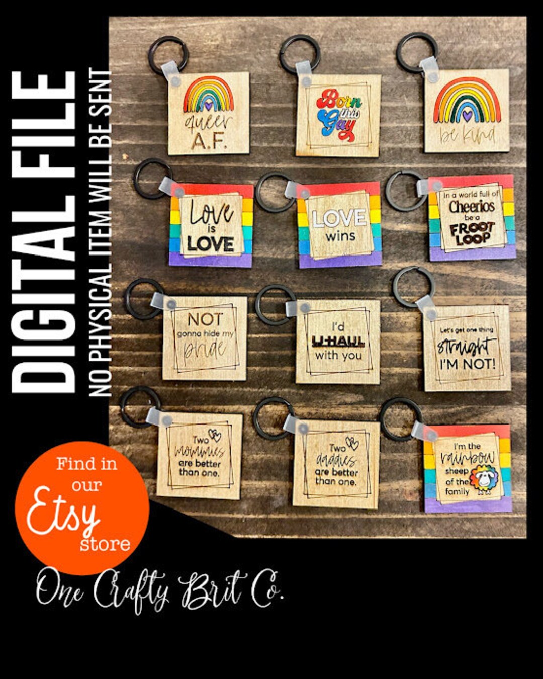 Pride Keychains - DIGITAL FILE - Etsy
