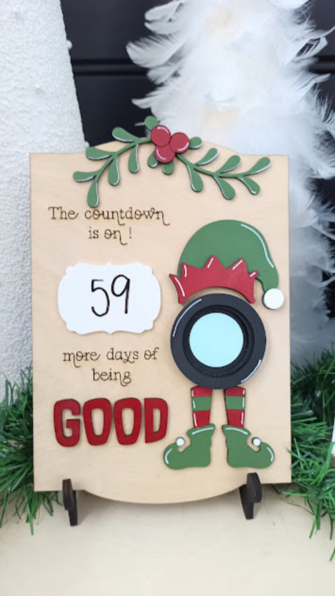 Elf Countdown With Stand - DIGITAL FILE - Etsy