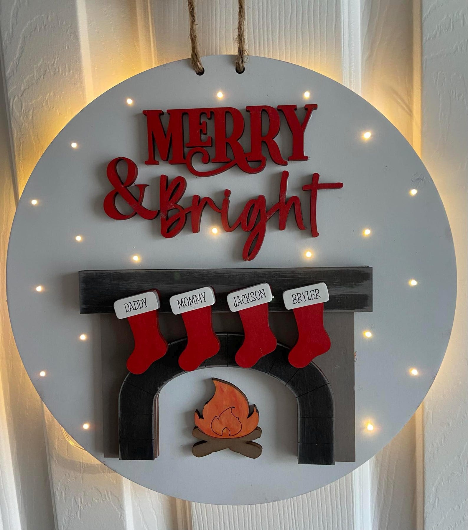 Merry & Bright Light up Door Hanger 10.5 DIGITAL FILE - Etsy