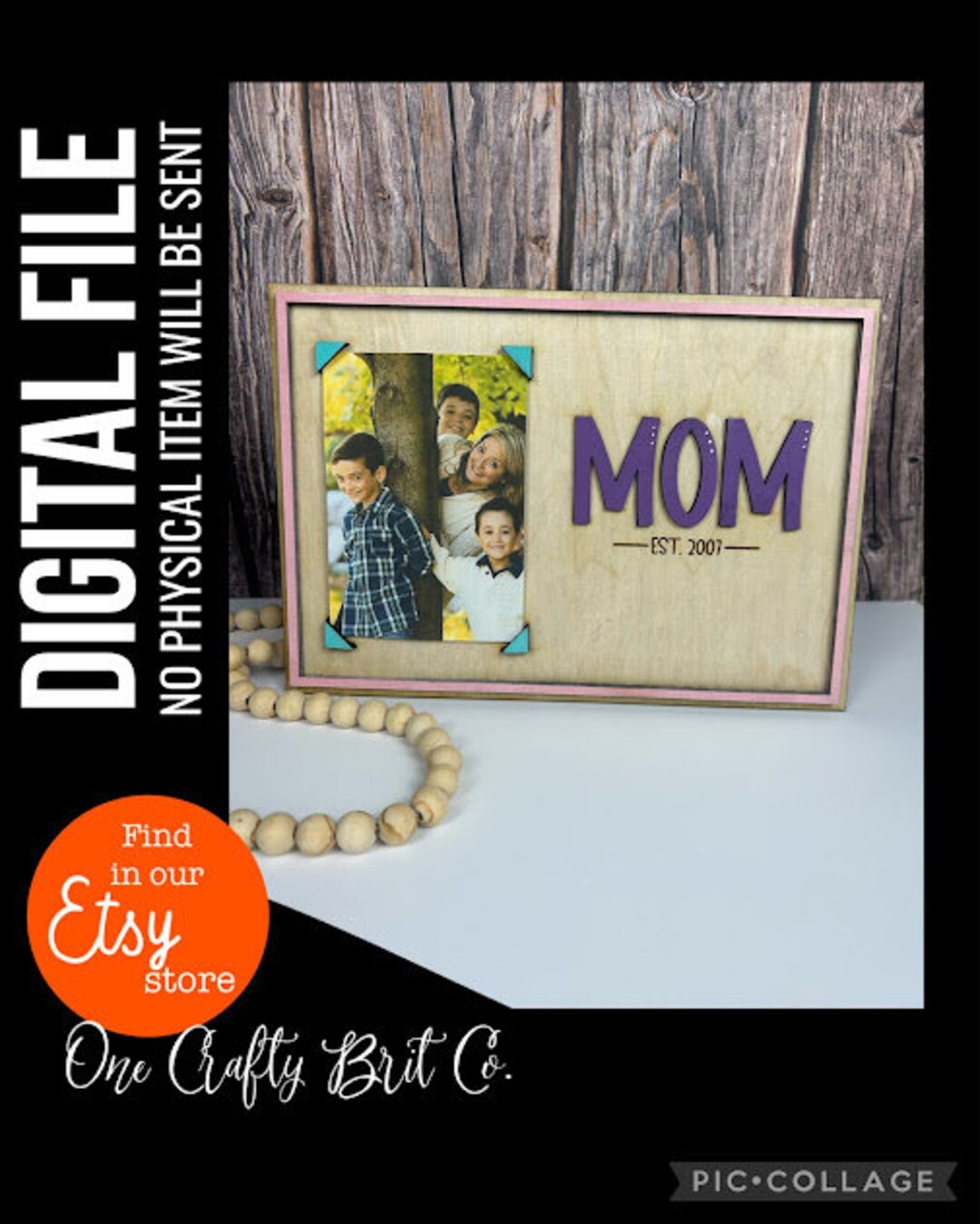 Mom Dad Since Frame - DIGITAL FILE - Etsy