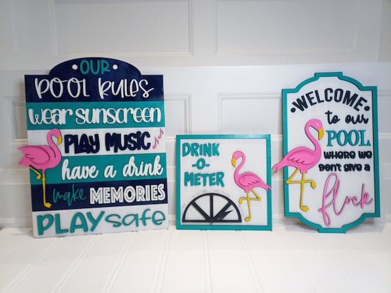 Pool Flamingo Bundle DIGITAL FILE - Etsy