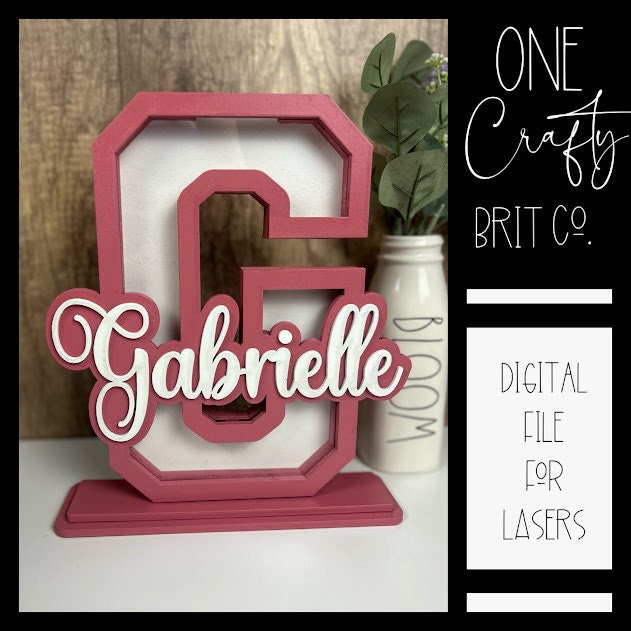 Letter G With Interlocking Stand - DIGITAL FILE ONLY - Etsy