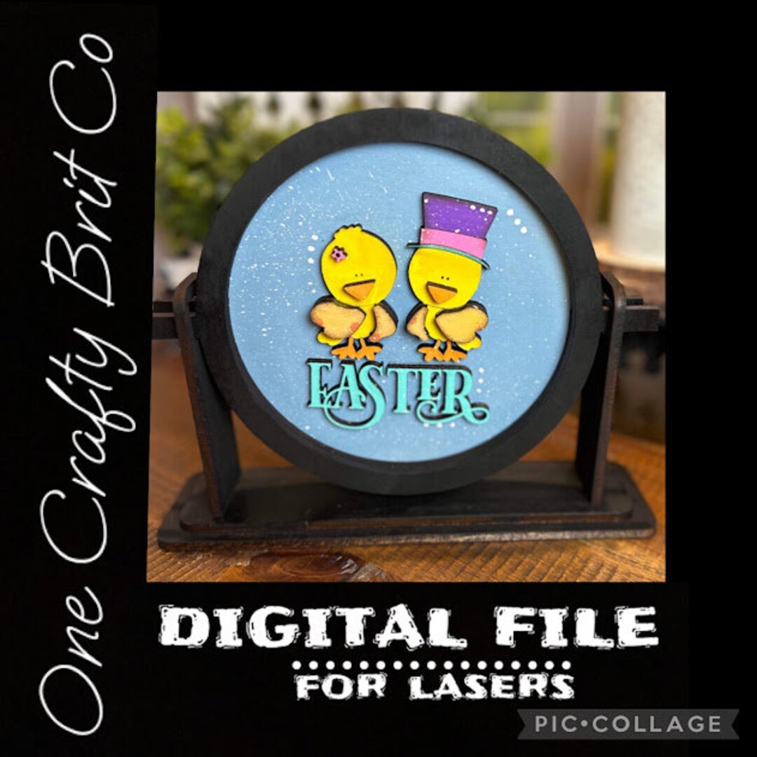 Easter Chicks Insert Only - DIGITAL FILE (includes Round and Square ...