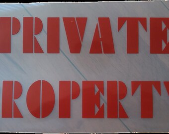 Private Property Sign Vinyl Decal Sticker - Etsy