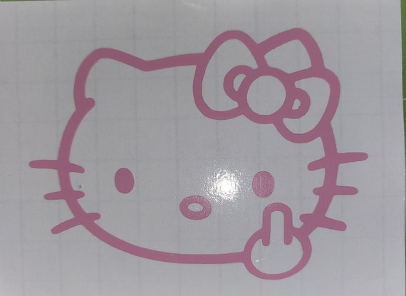 Hello Kitty Giving The Middle Finger
