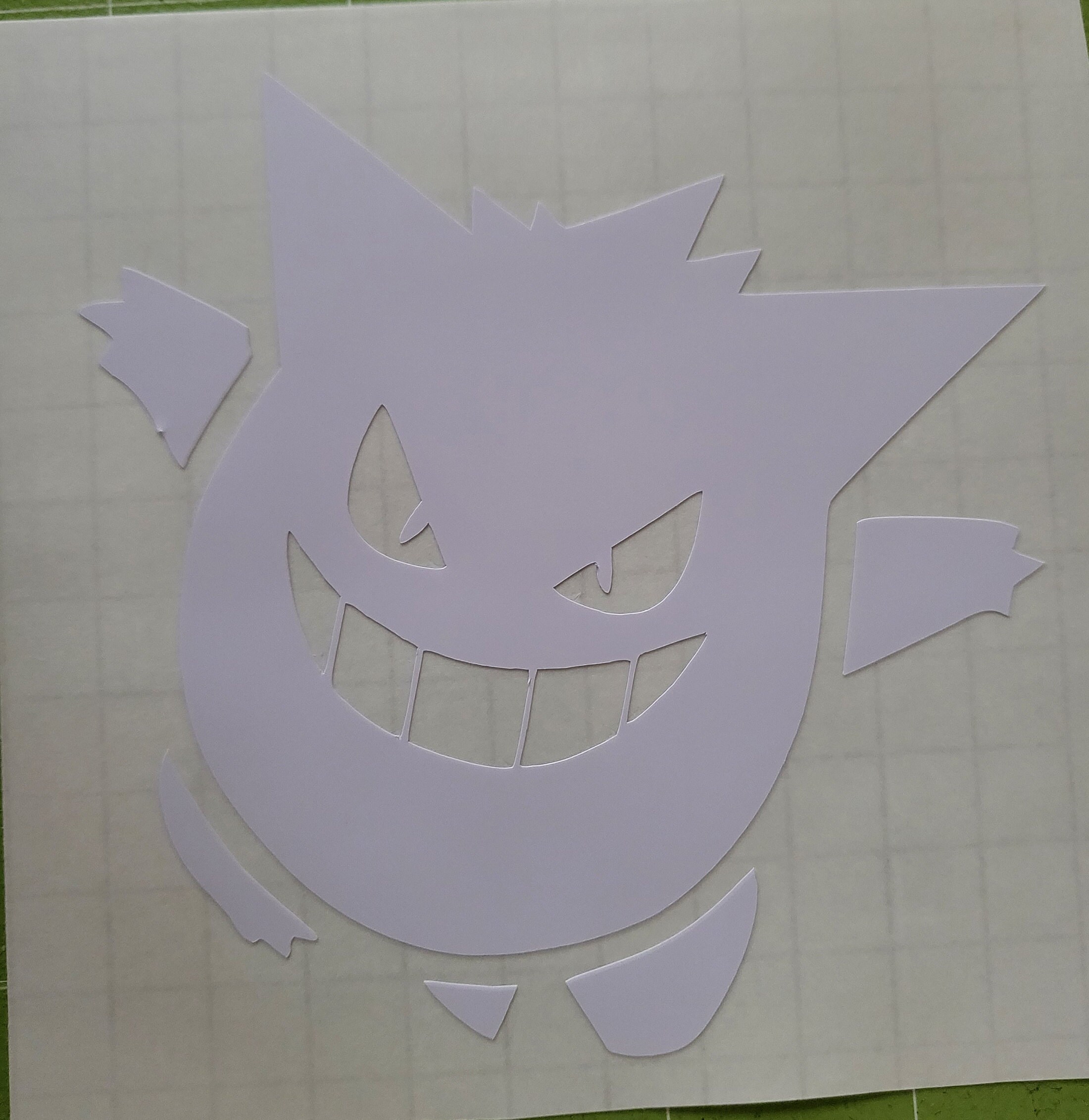 White Pokémon Gengar Vinyl Decal Sticker - Etsy