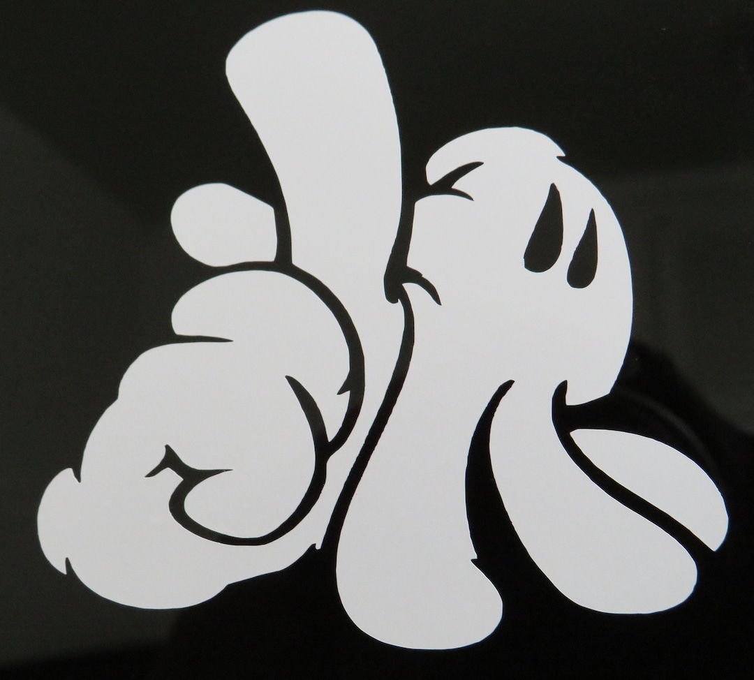Mickey Disney LA Hands White Vinyl Decal Sticker - Etsy