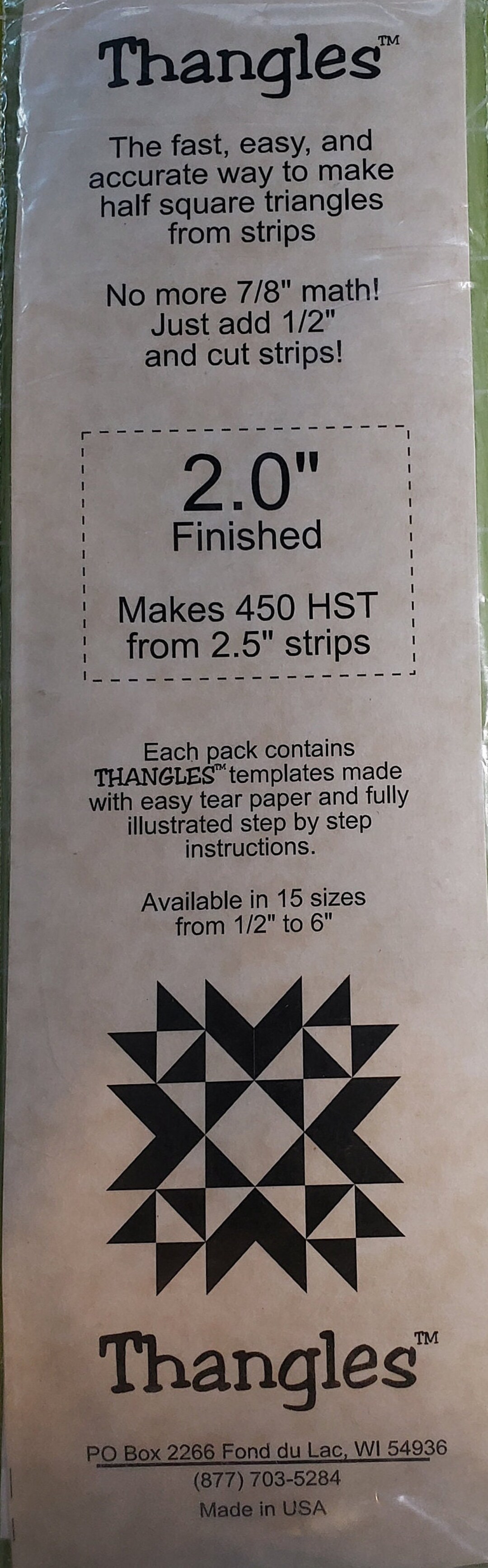 Thangles 2.0" Finished and Two Thangle Block of the Month Patterns - Etsy