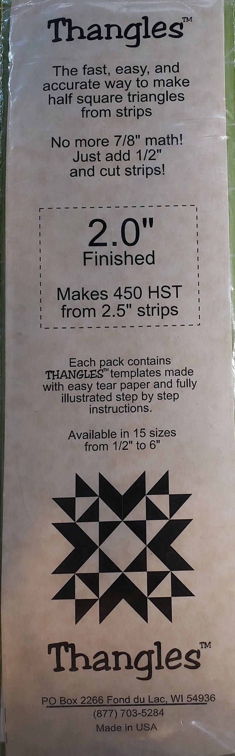 Thangles 2.0" Finished and Two Thangle Block of the Month Patterns - Etsy