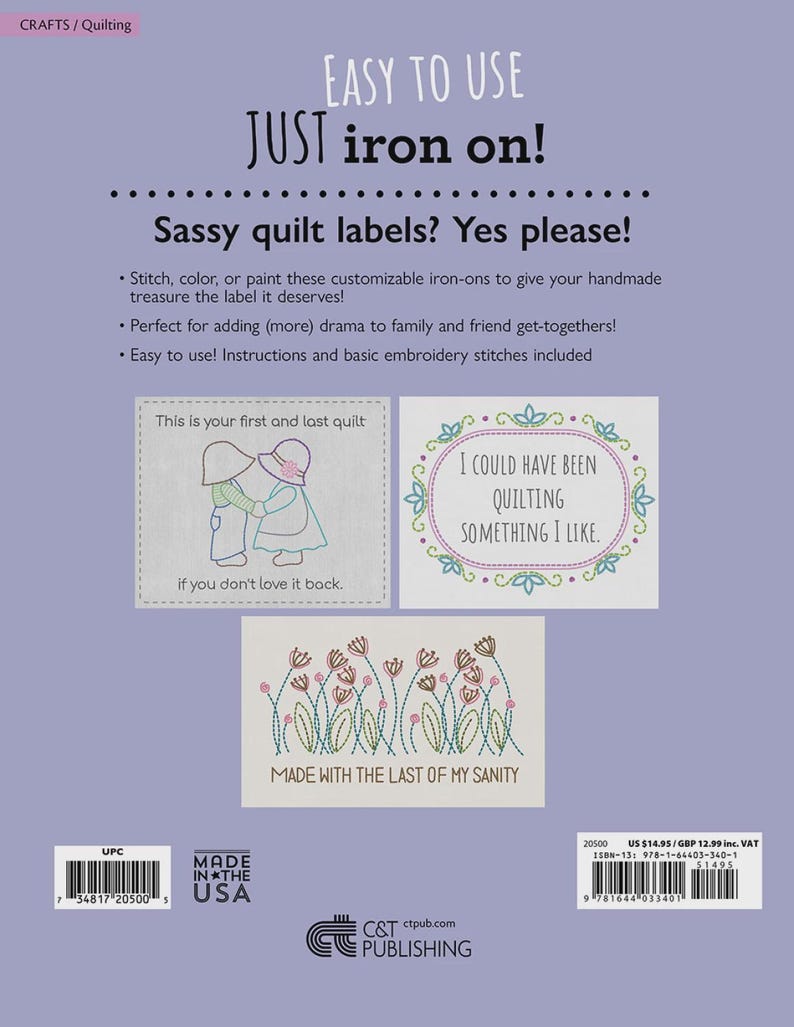 Sassy Sayings Iron on Labels by Julie Creus - Etsy