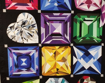 Birthstones Block of the Month Pattern by MJ Kinman Pick Just 1 or All ...
