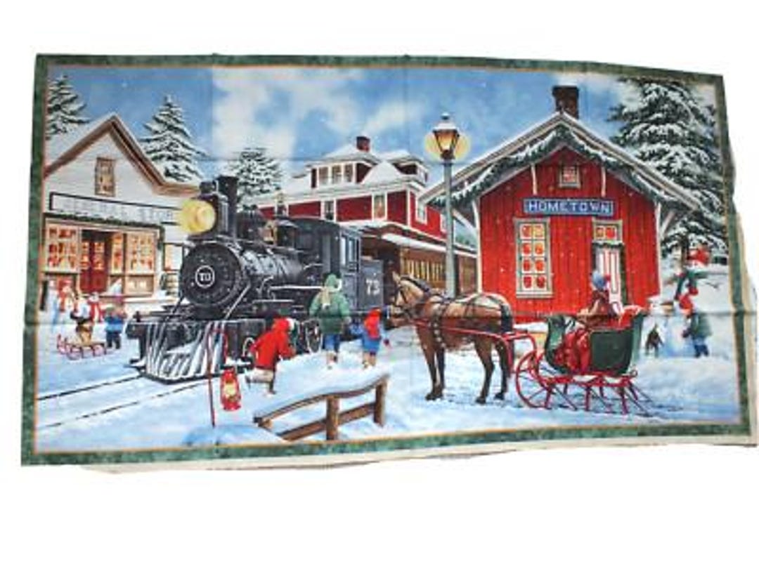 Snow Day Fabric Panel by John Sloane of Willimgton Prints 42x24 - Etsy