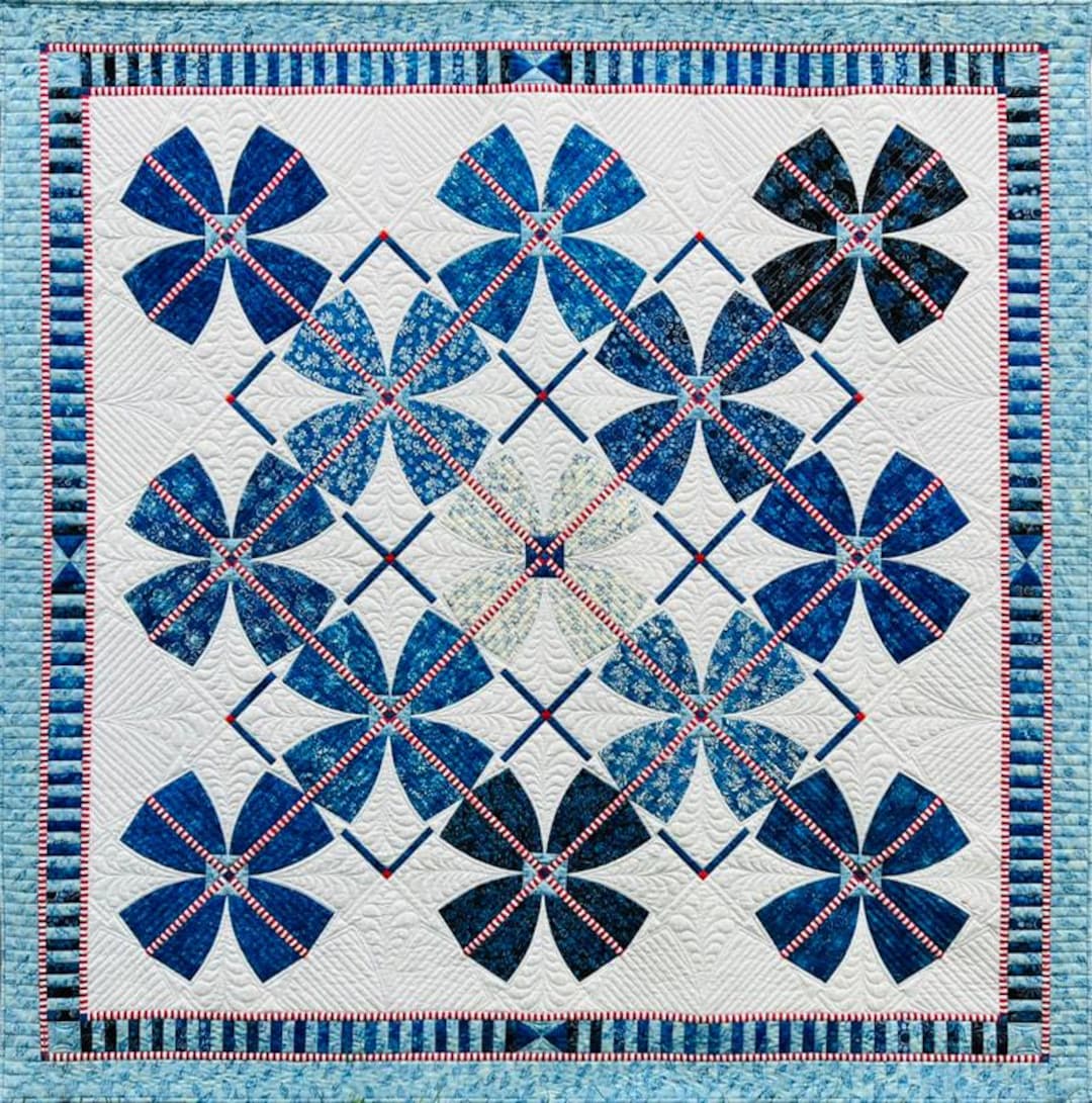 Bluebell Quilt Kit by Jacqueline De Jonge of Becolourful - Etsy