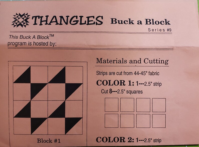 Thangles 2.0" Finished and Two Thangle Block of the Month Patterns - Etsy