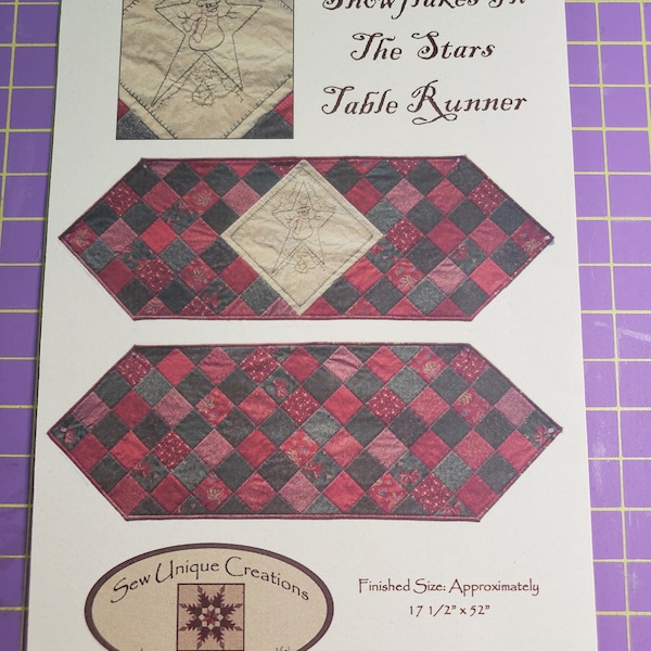 Quilt Snowflake Table Runner Patterns - Etsy