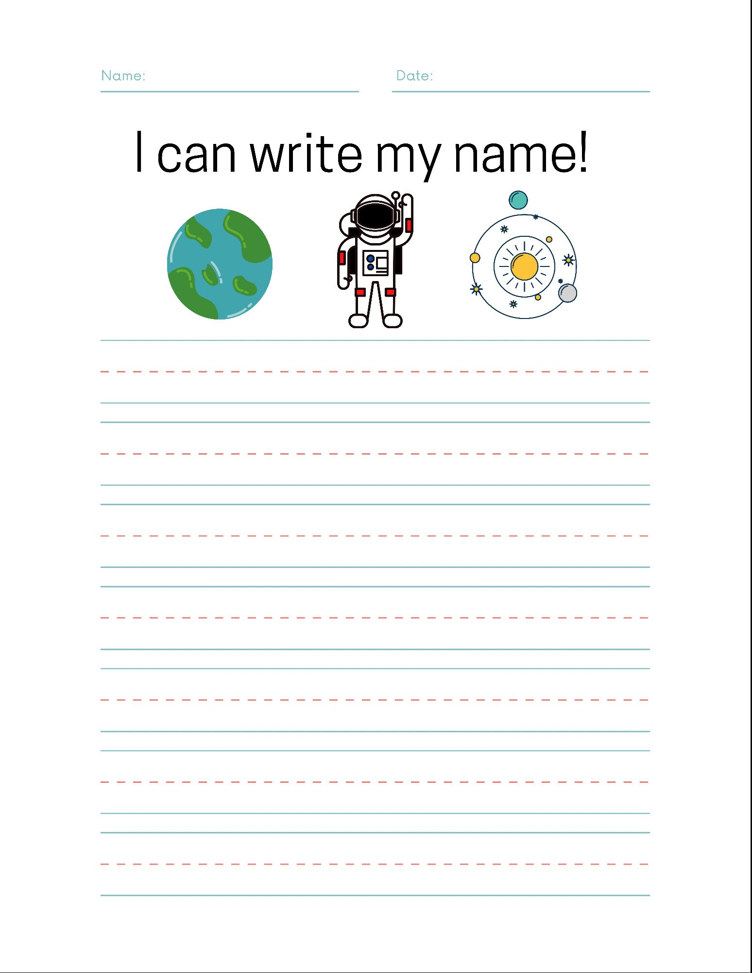 36 Page Space Theme Pre-k and Kindergarten Worksheets - Etsy